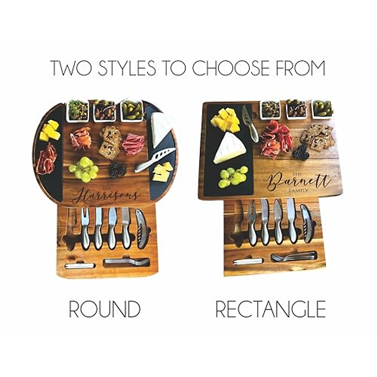 Personalized Charcuterie Board Set/19pcs Cheese Board And Knife Set, Realtor Closing gift, Custom Charcuterie board, Wedding Gift