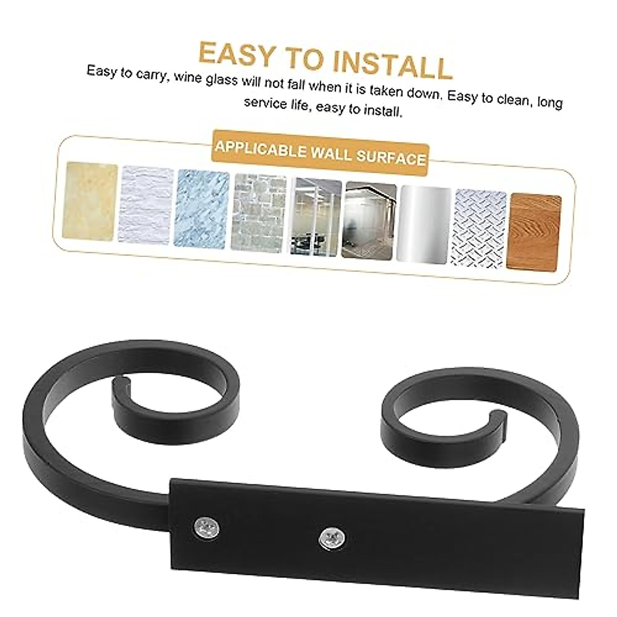 Zerodeko bar Glass Organizer Kitchen Glass Holder Under Counter Wine Glass Rack bar Glasses Organizer Hanging Wine Glass Rack Wine Glass Organizer Wine Glass Holder Household Metal Hanger