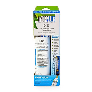 Hydro Life 52700 Inline Water Filter (with Flexible Hose Protector, Hydroponics C-85)
