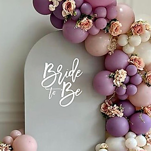 Bride to Be Bridal Shower Party Decal - Bride to Be Sticker for Balloon Arch,Bridal Shower Decal,Engagement Party Decorations (Bride to Be Decal White)