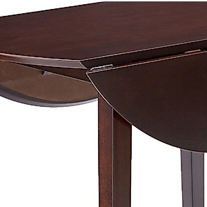 Kings Brand Furniture 3 Piece Wood Dinette Drop Leaf Table & 2 Chairs Dining Set, Cappuccino