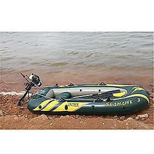 4HP 4 Stroke Outboard Motor Boat Engine 52CC Aluminum Heavy Duty Boat Motor with Air Cooling System Fishing Boat Engine (4HP-4 Stroke)