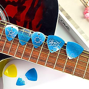 RESIN GO Guitar Pick Resin Mold Set, Guitar Triangle Plectrum Resin Molds Silicone, Resin Keychain Molds for Musical Accessories