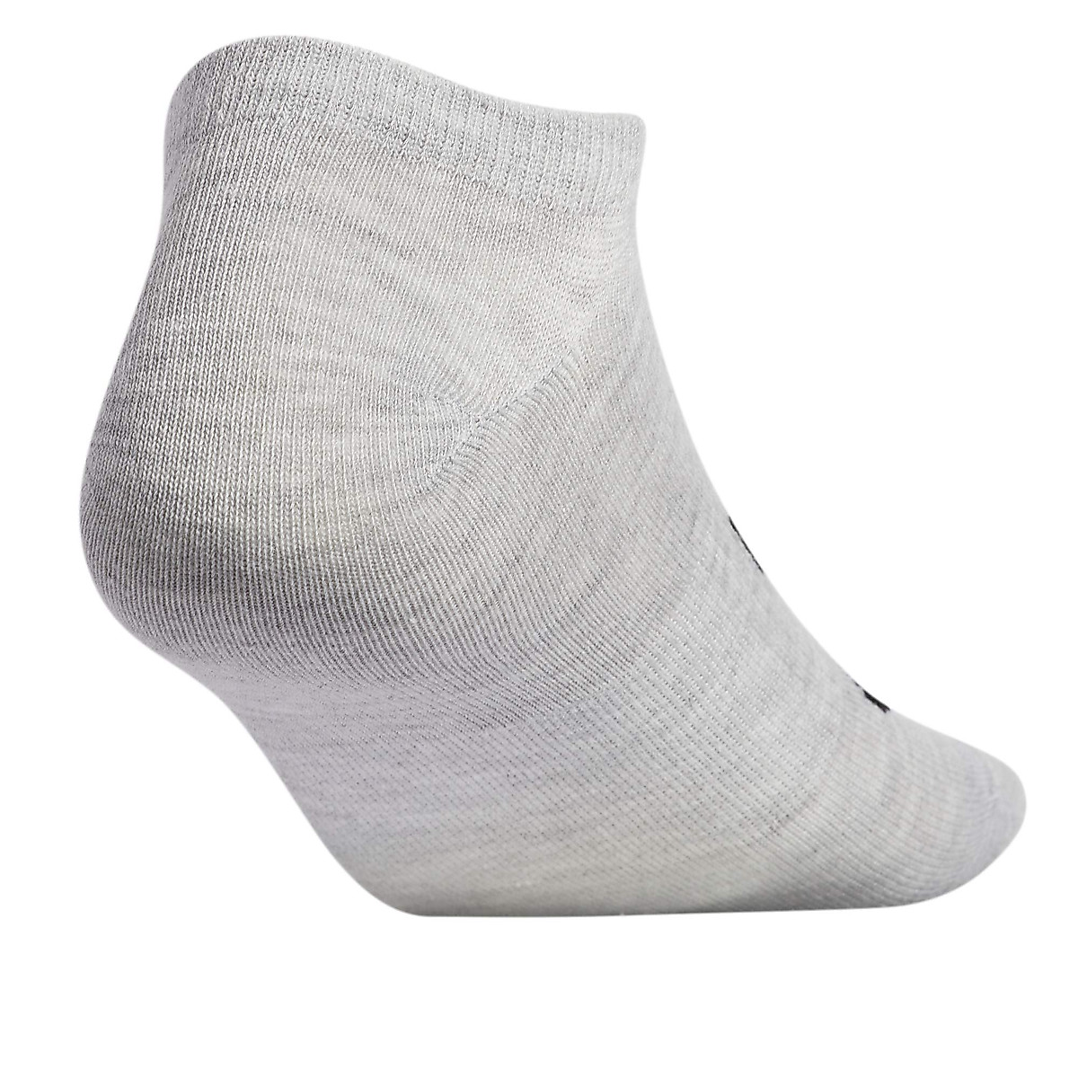 adidas Originals Men's Classic Trefoil Superlite No Show Socks (6-Pair), Heather Grey/White/Black, Large