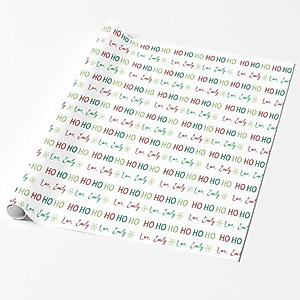 InterestPrint Personalized Wrapping Paper Roll Wrapping Paper Christmas For Men Women Design Funny Wrapp Papers White for Friend Grandma Grandpa Birthday Wedding Christmas Gifts