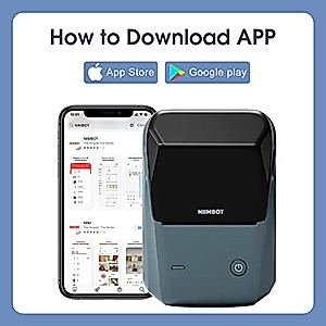 NIIMBOT B1 Label Makers, 2 Inch Bluetooth Label Maker with Auto Identification, Portable Label Printer Easy to Use for Office, Home, Business (with 1.96x1.18 inch Label Tape)