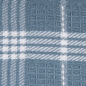 DII Waffle Weave Kitchen Collection, 100% Cotton, Kitchen Set, Blue 8 Piece