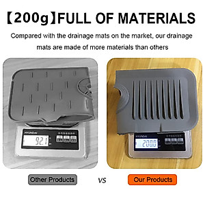 Silicone Faucet Mat, Silicone Faucet Handle Drip Catcher Tray Mat, Dish Soap Sponge Holder for Kitchen Sink Accessories, Drying Mat for Kitchen Counter & Bathroom Kitchen Sink Splash Guard