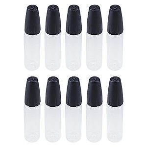 HNGSON 10 Pcs Precision Tip Applicator Bottle 10ml Needle Tip Applicator Glue Bottles with Fine Tip for Acrylic Painting, DIY Quilling, Paper Craft Glue Liquid Dropper Clear