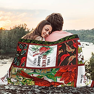 GYUIYTI Christmas Red Bird Blanket for Women Cardinals Birds Blankets, Gift for Women Blanket All Season Fleece Flannel Blanket Valentines Birthday Anniversary