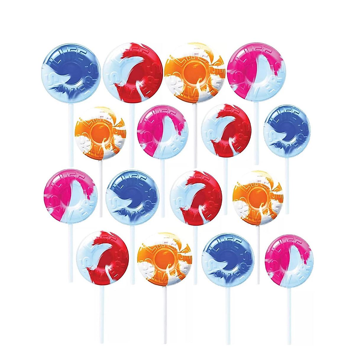Lifesavers Swirl Lollipops 20 Individually wrapped lifesaver swirl lollipops | Marshmallow Flavored Lollipop Rings 1.41 oz in a Soko Smiles Bag.