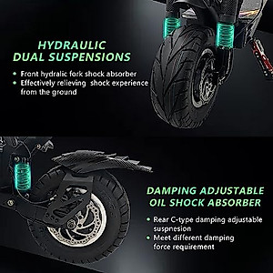 ZonDoo RoadHitter Electric Scooter Adults,Up to 68MPH 75 Miles Range,8000W Dual Motor 13Inch All Terrain Fat Tires, Hydraulic Suspension and Oil Brakes,Sports Off Road Adult E-Scooter for Adults