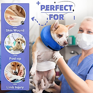 EWOID Inflatable Dog Cone, Dog Neck Donut Dog Cone, Soft Cone for Dogs, Adjustable Dog Cone Alternative After Surgery, Washable Dog Donut Cone for Dogs and Cats