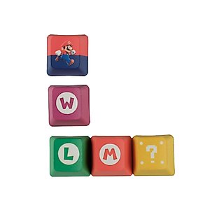 Mechkeeb OEM Profile Mario Novelty Keycap Five Sides Dye-Sublimation Thick PBT Keycaps for MX Mechanical Gaming Keyboard (OEM Mario 4 Keys)
