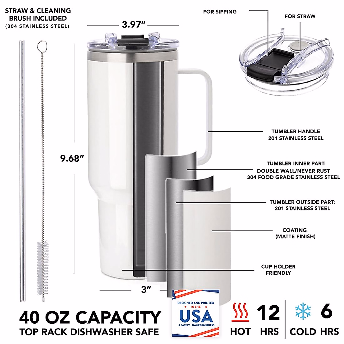 Andaz Press Personalized 40oz Tumbler with Handle, Lid and Straw, Coquette Bow Custom Name 40 oz Tumbler Travel Mug, Nurse Appreciation Gifts Custom Mug with Name Nurse Gifts for Women Nursing Student