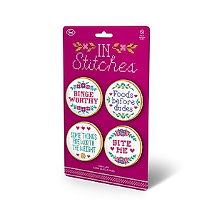 Genuine Fred Stitches Bag Clips, Set of 4, 2.4 Inches in Diameter