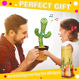 Emoin Dancing Cactus for Baby Boys Girls Tummy Time Toys, Cactus Baby Toys 6 to 12 Months Singing Talking Cactus Toy Repeat What You Say Infant Toy