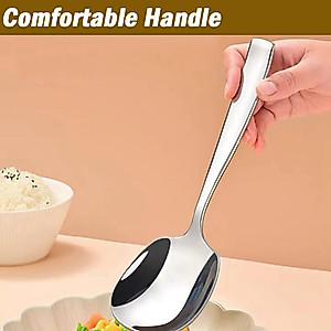 Txhlyx X-Large Buffet Serving Spoon,Square head Spoon,316L Stainless Steel Heavy duty Serving Spoon,Dishwasher Safe 9.5 inches 2Pack
