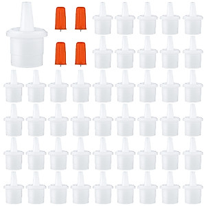 104 Pieces Eyelash Glue Replacement Eyelash Glue Bottle Nozzle Caps False Lash Grafting Adhesive Glue Bottle Plug Mouth Tips Glue Bottle Pins Blocking Needle for Home Salon Eyelash Extensions Tools
