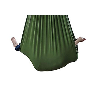 SENSORY4U Indoor Therapy Sensory Swing for Kids with Special Needs (Hardware Included) | Snuggle Cuddle Hammock for Kids with Autism, ADHD, Aspergers | Great for Sensory Integration (Sage Green)