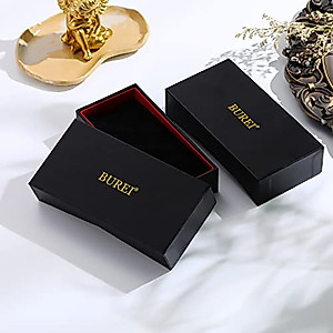 BUREI Luxury Automatic Watches for Men Analog Date Waterproof Wrist Watches with Adjustable Stainless Steel Band and Bracelet Set