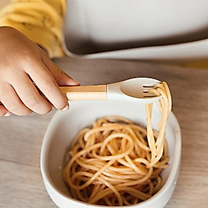 Ginbear Suction Bowls for Baby, Baby Led Weaning Spoon and Fork, Baby Dishes and Utensils Set for Toddlers, Silicone Baby Feeding Set 6-12 Months (Hazy Green)