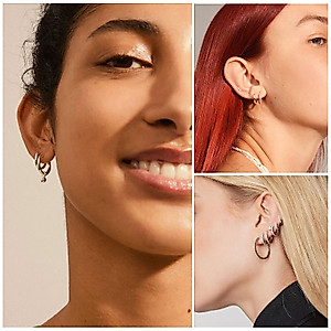 PABBEU Sterling Silver Hoop Earrings for Women S925 Small Silver Hoop Earrings Tiny Hypoallergenic Silver Small Hoop Earrings Set for Women Men 13/15 /20mm