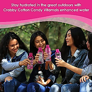 Vitamals Vitamin Enhanced Flavored Water. Crabby Cotton Candy. Sugar Free, Low Calorie & No Artificial Flavors. 12 fl oz (Pack of 6)