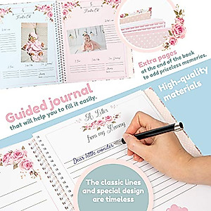 Baby Book Memory – Keepsake Album Baby Girl First 5 Year Events Pregnancy to Age 5 – Pink