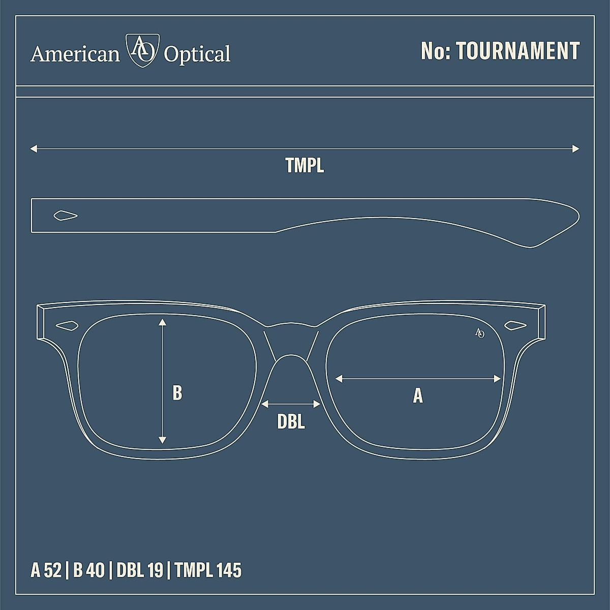 AO Tournament Sunglasses - Black Tortoise - SunVogue Green Gradient AOLite Nylon Lenses - 52-20-145