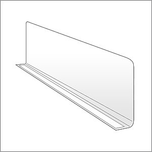 3" x 15-9/16" Shelf Divider, SD-3016, Pack of 50 | Clip Strip Corp