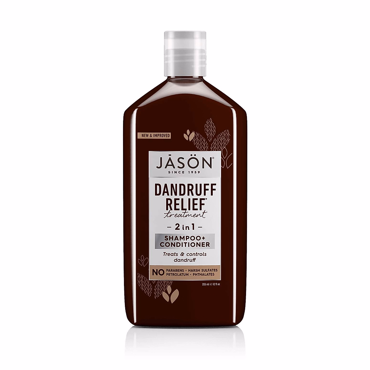 Jason Dandruff Relief Treatment 2 in 1 Shampoo + Conditioner 12 Ounces (1 Pack)