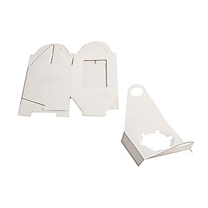 50 Pcs Single White Cupcakes Containers Gift Boxes with Window Inserts Handle for Wedding Candy Boxes