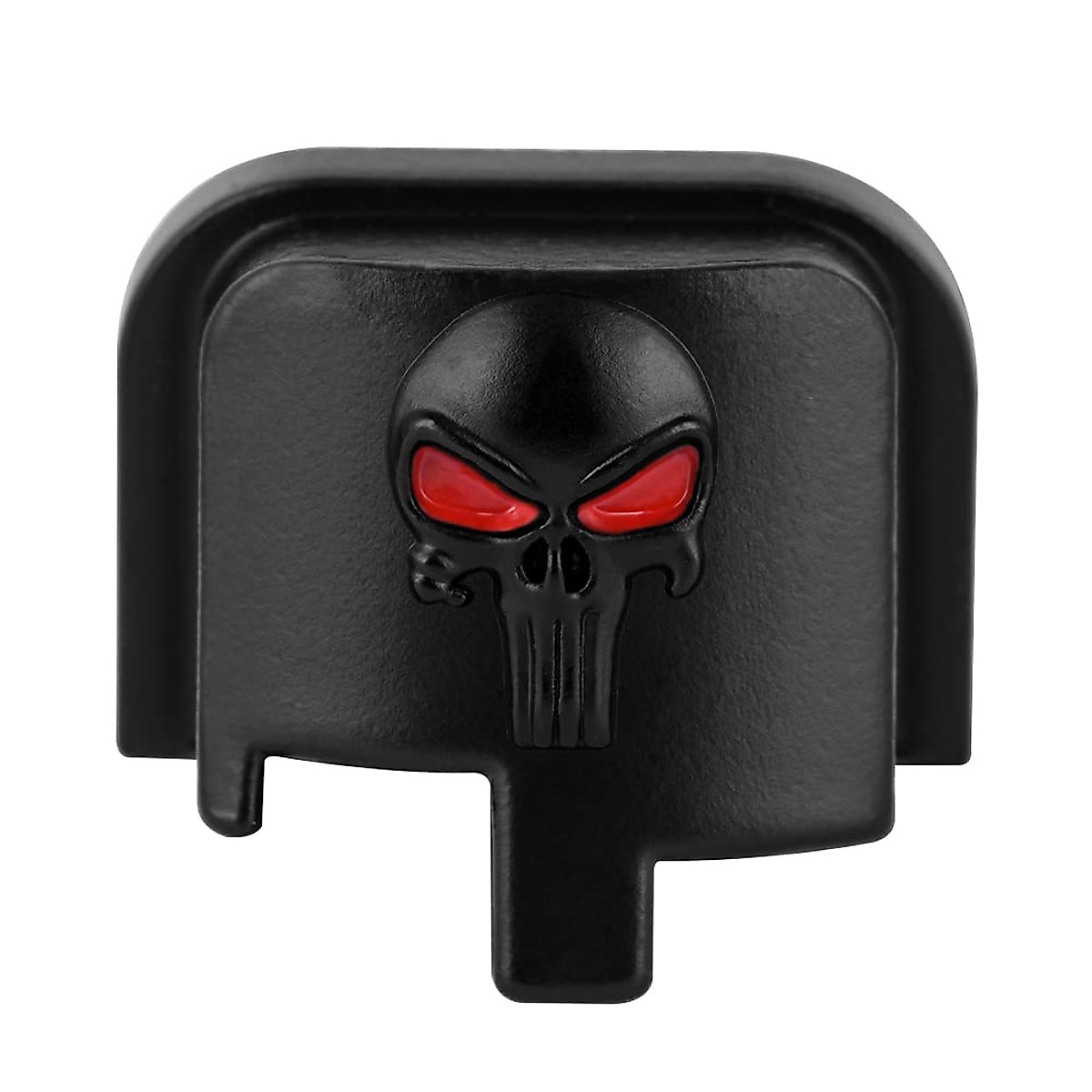 3D Aluminum Rear Slide Cover Back Plate for Millennium Taurus PT111 PT140 G2 G3 G3XL G3C G2C G2s G3s 9mm .40 Magazine Accessories, Black Skull Red Eyes