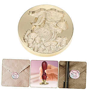 EXCEART 1pc Wax Seal Envelope Seal Stamp Animal Wax Stamp Wax Letter Seal Bunny Envelope Stamp Easter Bunny Vintage Seal Stamp Wax Stamp Seal Animal Stamps Brass Office Old Fashioned Suite