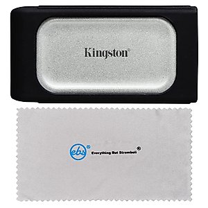 Everything But Stromboli Kingston XS2000 Portable SSD 1TB for Laptop, Computer, Tablet, Phone with USB 3.2 Type-C Port (SXS2000/1000G) External Solid State Drive - Bundle Microfiber Cloth