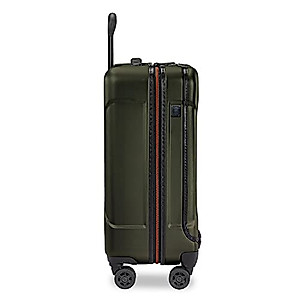 Briggs & Riley Torq Hardside Carry On Luggage with Spinner Wheels 22 inch. USB Charging Port, TSA-Friendly Locks, Easy Access Hinged Front Pocket, Green