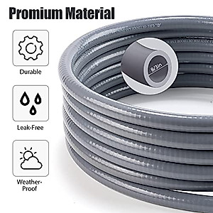 LGQIEM 15FT Natural Gas Hose - Natural Gas Hose Conversion Kit 3/8"-18NPT quick Disconnect Extra 3/8" Female Flare Easy to Connect Suitable for Gas Grills, Fire Pit, Portable Generator, Patio Heater