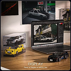 Mould King Initial D Car Nissan Skyline GTR32 Race Car Building Sets with Display Case, 27014 Collectible Speed Champion Car Building Blocks, Classic Race Car Building Kits for Adults Kids 8+(359PCS)