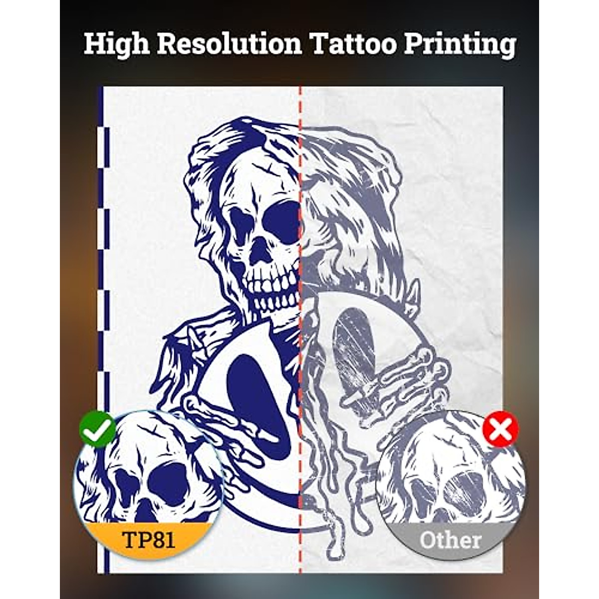 Itari M08F Tattoo Stencil Printer - Tattoo Transfer Machine Thermal Copier with 10pcs Transfer Paper, Bluetooth Stencil Printer for Tattooing, Henna Tattoo Machine Kits Compatible with Phone Ipad & PC