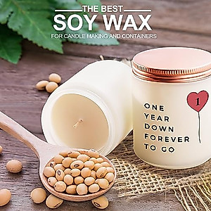 One Year, 1st, 1 Year, First Anniversary Candle Gifts for Him Her Couple- Best Happy Paper Anniversary Girlfriend Boyfriend Wife Husband Romantic Gift