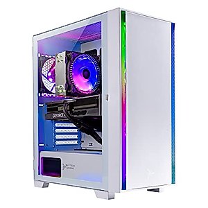 Skytech Gaming Shiva Gaming PC Desktop – AMD Ryzen 5 7600X 4.7 GHz, NVIDIA RTX 4060, 1TB NVME SSD, 32GB DDR5 RAM RGB, 600W Gold PSU, 11AC Wi-Fi, Windows 11 Home 64-bit,White