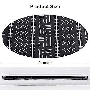 NAWFIVE African Print Fabric 3Ft Round Rug Non-Slip Soft Throw Area Rugs,Floor Carpet Mat for Bedroom Living Room Kitchen