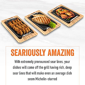 Yukon Glory™ SEAR 'N SERVE Set (BBQ Cast Iron Grill Pan Set)