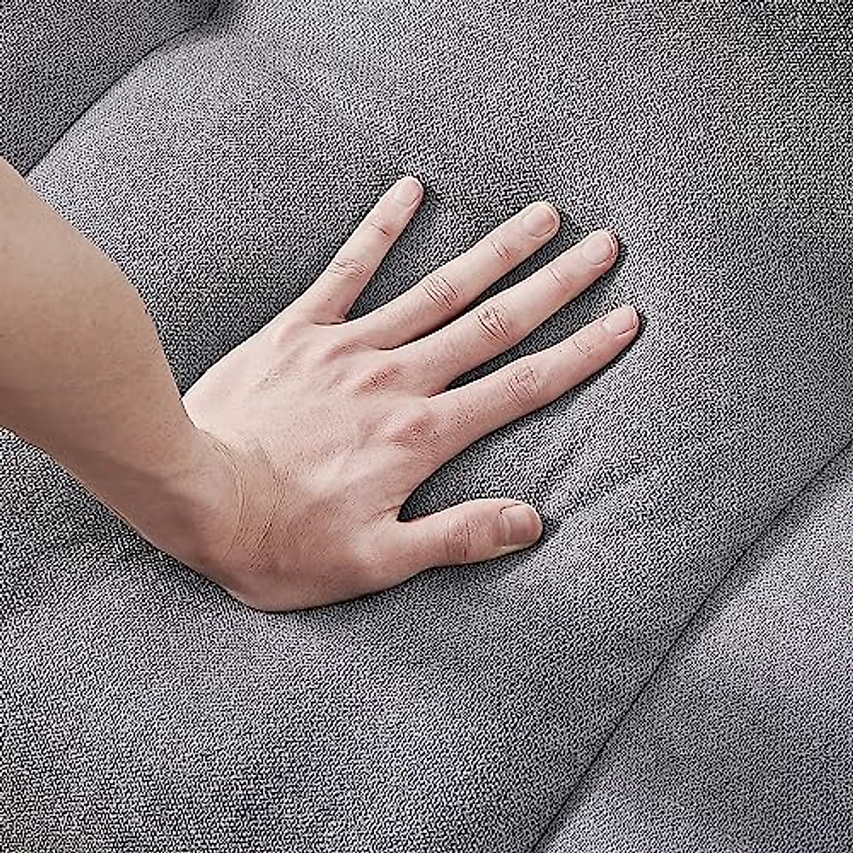 FULife Convertible Sleeper Futon Sofa Bed Loveseat Daybed,Adjustable Folding Lounge Recliner Sofá Chair 2-Seat Couches with Pillows&Wooden Legs for Living Room/Office/Compact Space, Gray 81.1" w