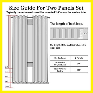 100% Blackout Shield Linen Blackout Curtains for Bedroom 84 Inches Long,Back Tab/Rod Pocket Living Room Drapes,Thermal Insulated Textured Blackout Curtains 2 Panels Set,50" W x 84" L,Cream