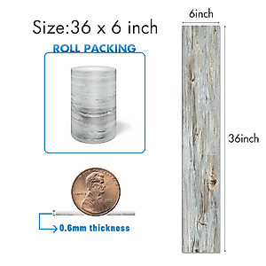 Peel and Stick Floor Tile, 36 Pack 54 Sq.Ft, Waterproof Wood plank Vinyl Tile Stickers, Self-Adhesive DIY Flooring tiles for Bedroom, Living Room, Bathroom （36" x 6"，Dustgray）