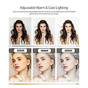 Hi_friend Eyelash LED Floor Light, Half Moon Lamp for Lash Extension, Lighting for Beauty, Skincare, Lashes, Eyebrows, Filming Content Creation (White)