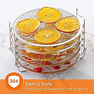 SICHEER Dehydrator Rack Stainless Steel Stand Accessories Compatible with Ninja Foodi Pressure Cooker and Air Fryer 6.5 and 8 Qt, Compatible with Instant Pot Duo Crisp 8 Qt