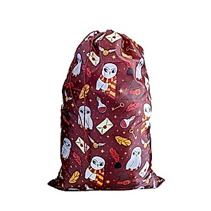 Harry Large Drawstring Laundry Bag Durable Storage Travel Bag for Kids Potter Fans, 36x24 inches